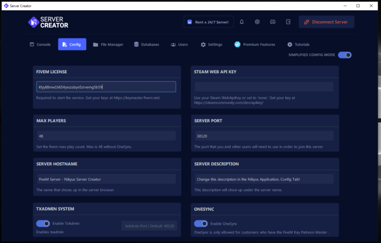 FXServer Creator | FiveM Server Creator – HL2GO.COM